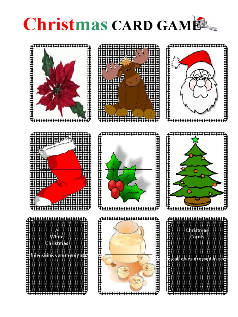 Christmas Card Game Fun Activities Games Games Icebreakers Pronunciati ...