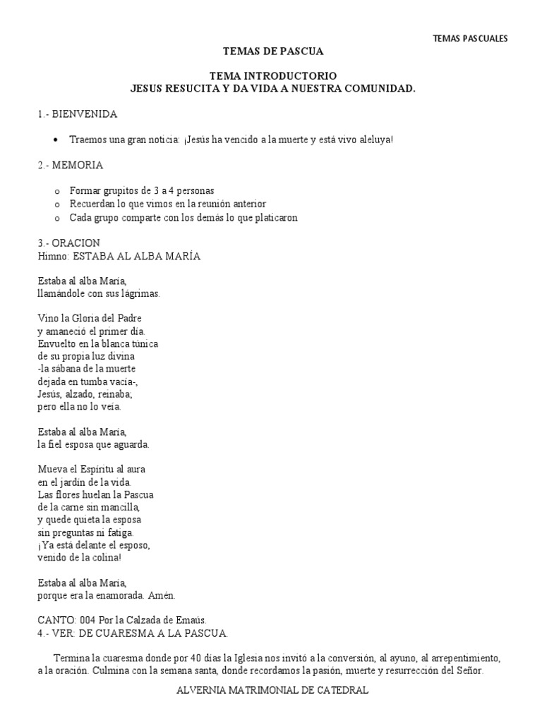 01 Jesus Resucito Y Da Vida A Nuestro Decanato Descargar Gratis Pdf La Resurrección De Jesús