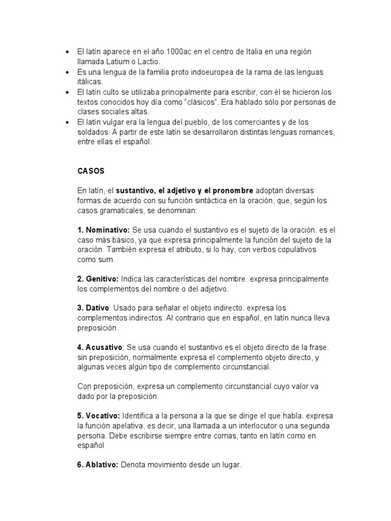 Latin | PDF | Verbo | latín