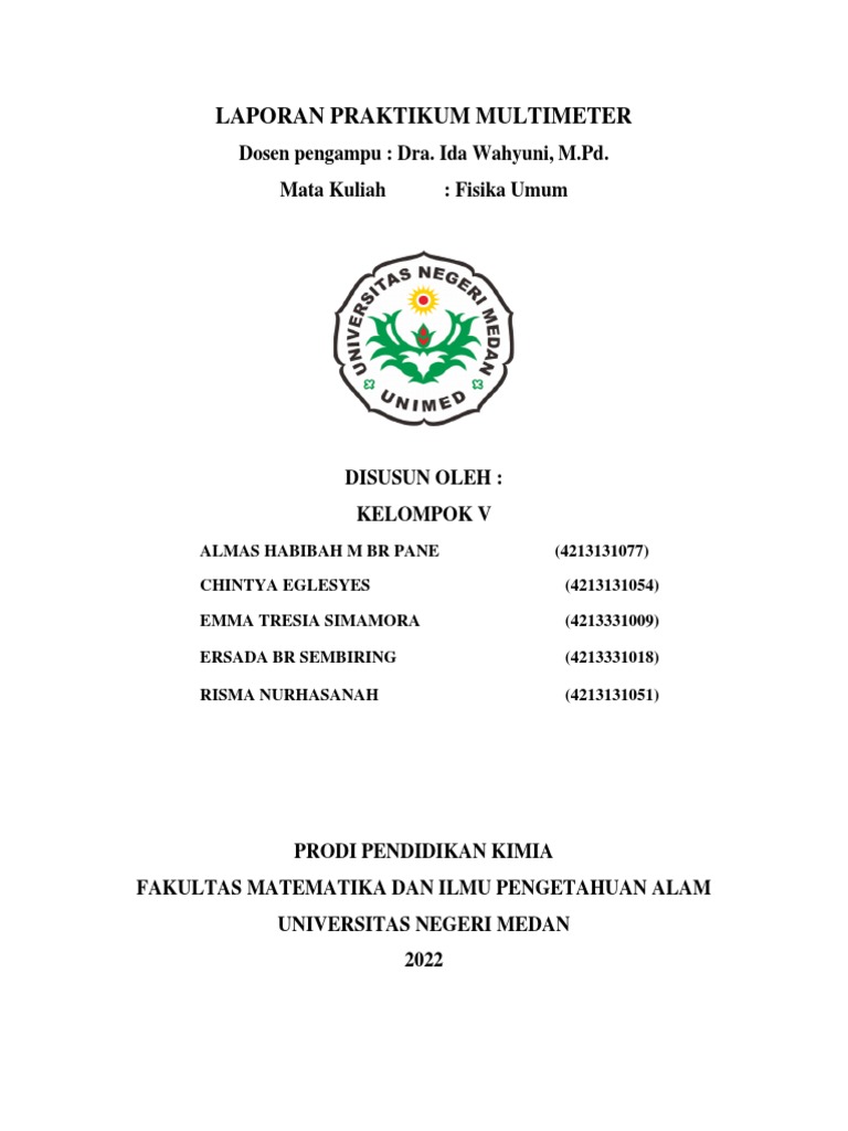 LAPORAN PRAKTIKUM MULTIMETER_KELOMPOK 5 | PDF