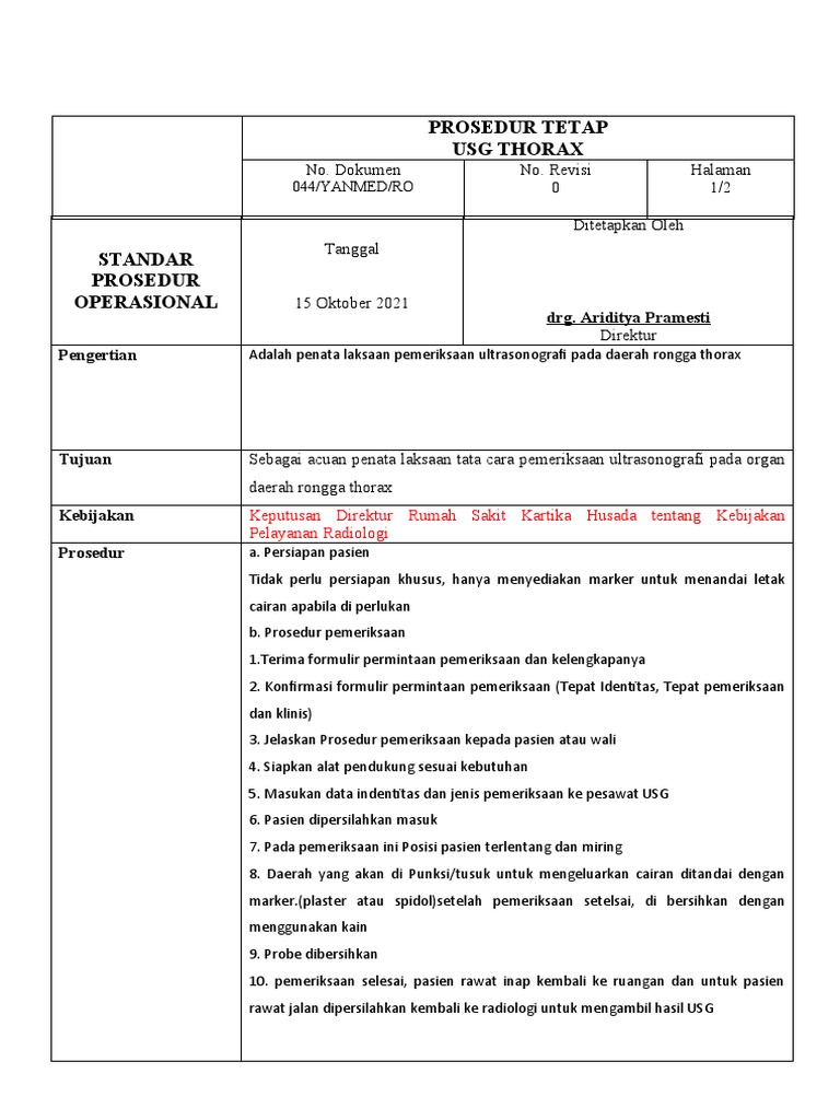 044-SPO USG Thorax | PDF