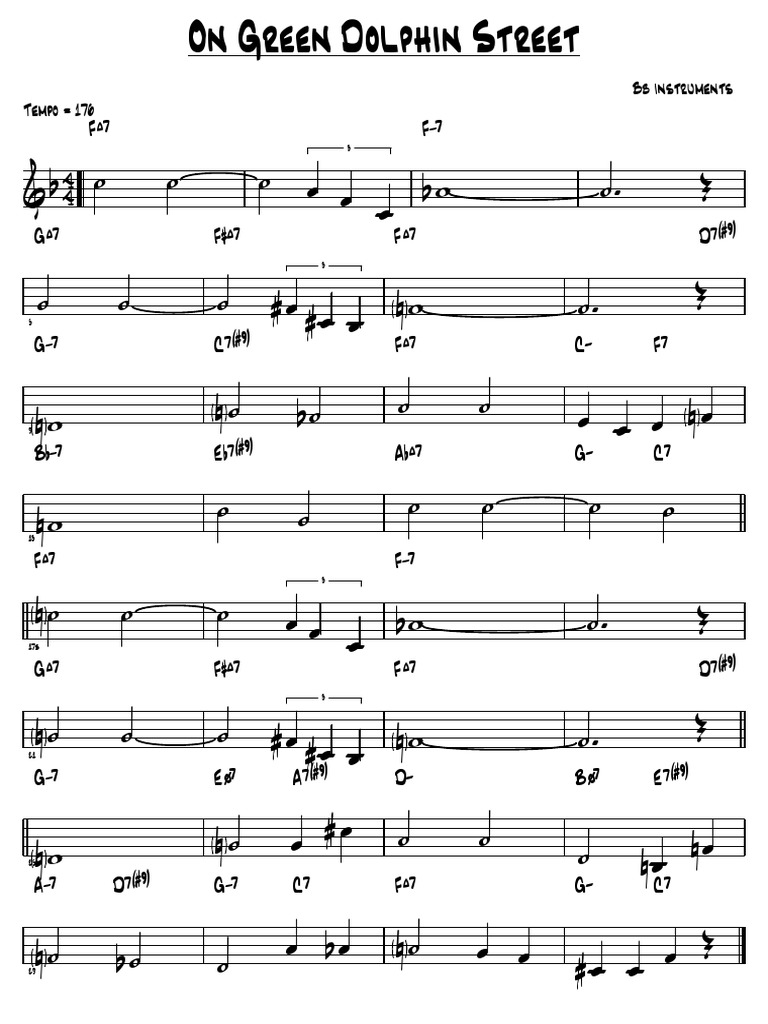 On Green Dolphin Street 3down - BB Instruments | PDF