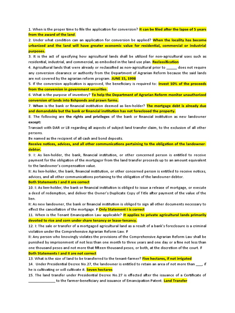 Guide to the Proper Implementation of the Comprehensive Agrarian Reform ...