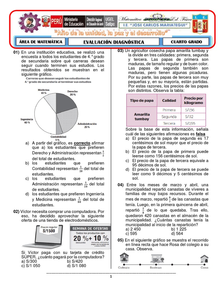 Evaluación Diagnóstica 4° Grado Pdf 6299