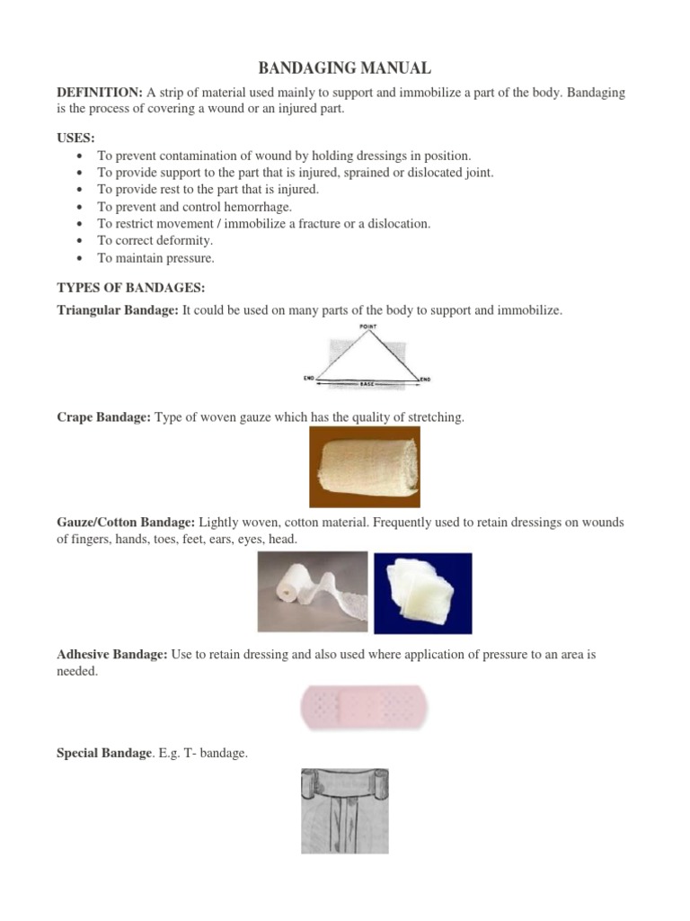 B4a1fce4 - BANDAGING MANUAL Dr. Mohammad AlTALAHMA (2nd Year) PDF | PDF
