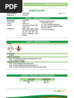 MSDS H2SO4 Asam Sulfat | PDF