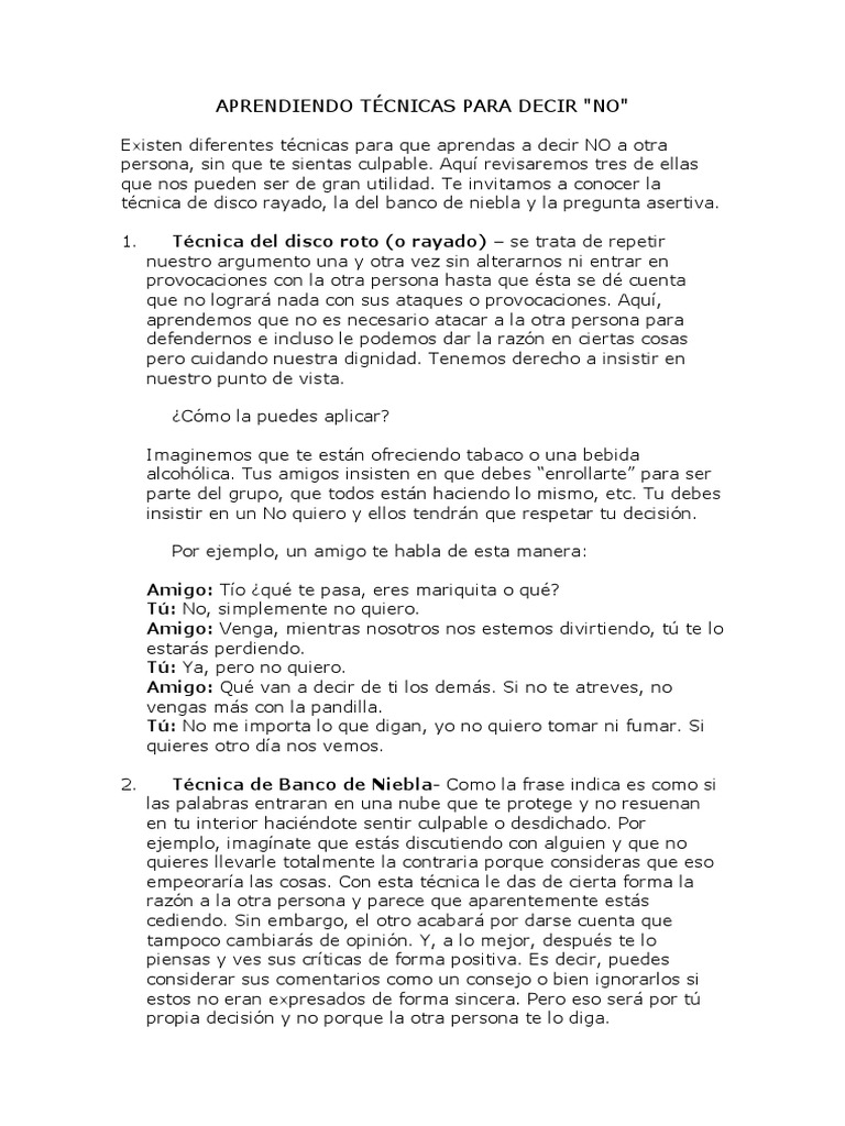 Aprende A Decir No Pdf