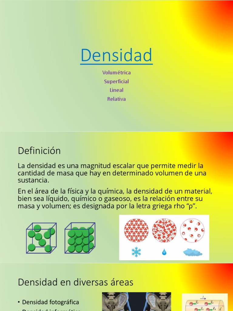 Los diferentes tipos de densidad y sus aplicaciones | PDF | Densidad | Masa