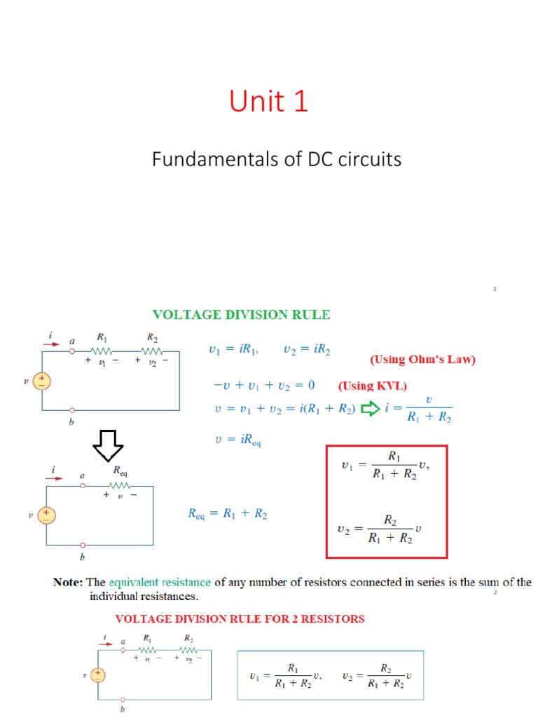 DC Circuit Fundamentals and Connections | PDF | Electrical Network | Voltage