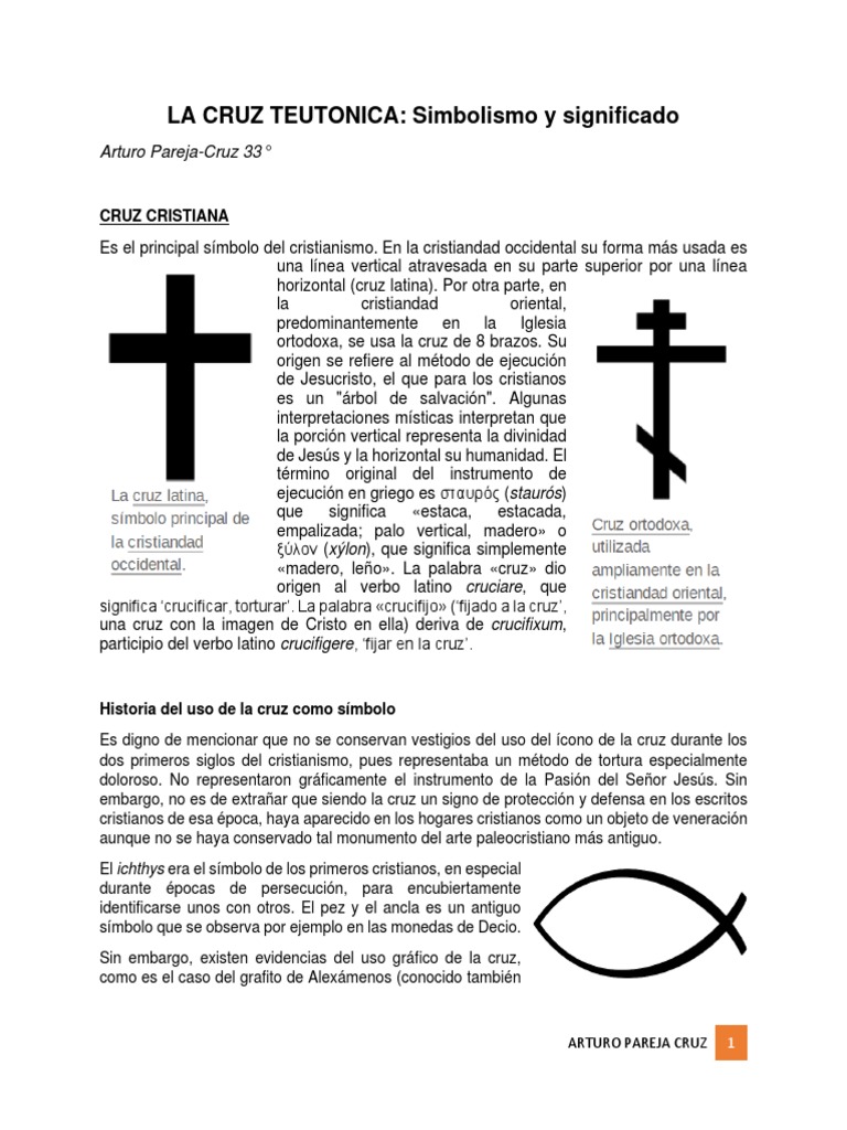 31º La Cruz Teutónica - I. .P. .H. . Arturo Pareja Cruz, 33º | PDF