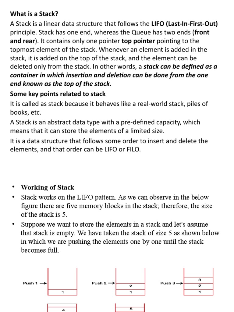 3) Stack | PDF | Information Technology Management | Computer Programming 3) Stack | PDF | Information Technology Management | Computer Programming