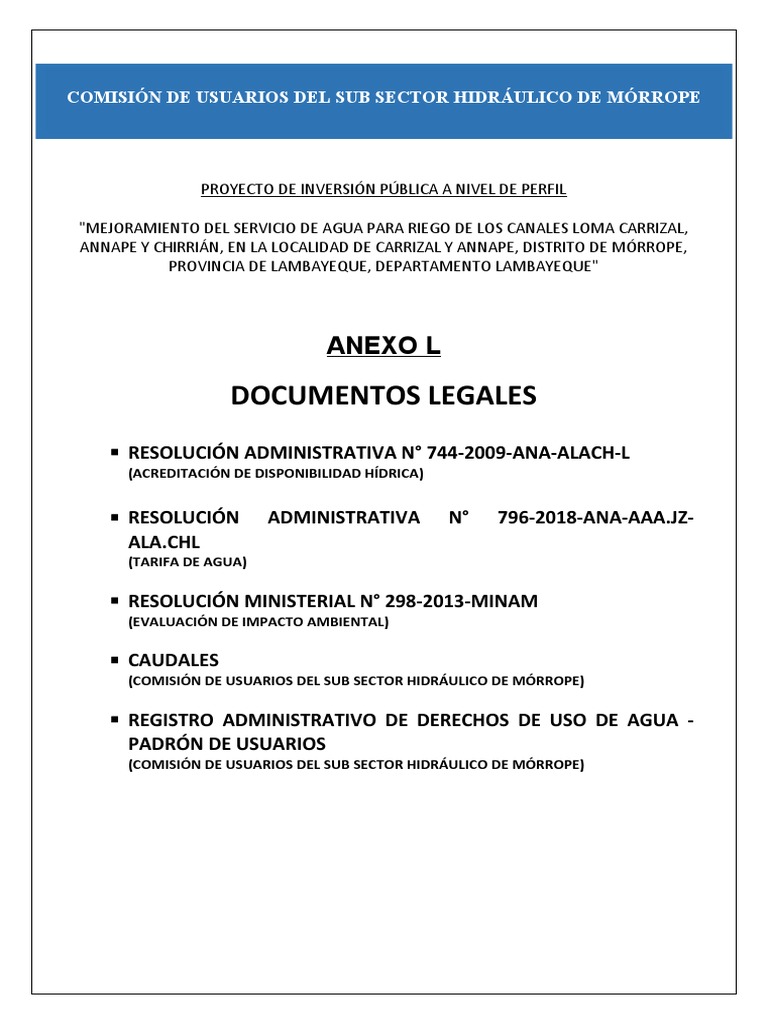 Anexo L - Documentos Legales | PDF