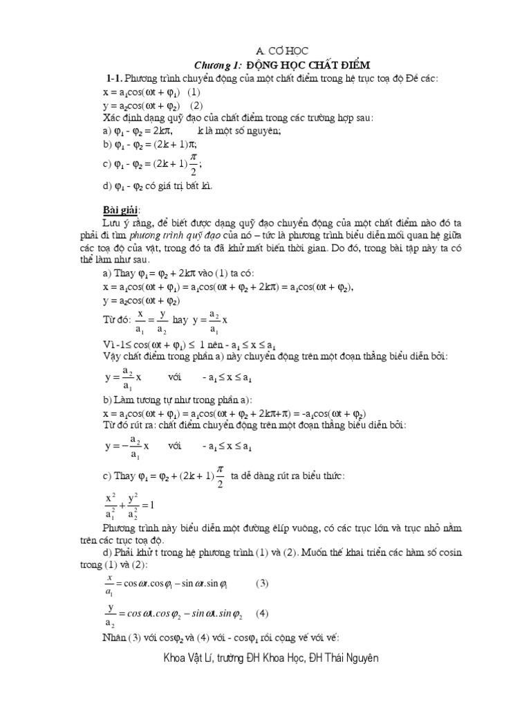 giải BT VLDC 1 | PDF