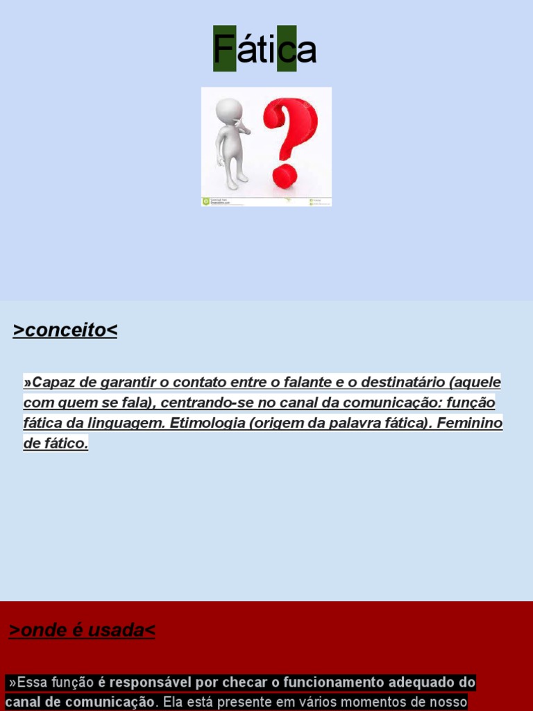 Apresentação Função de Linguagem Fática | PDF