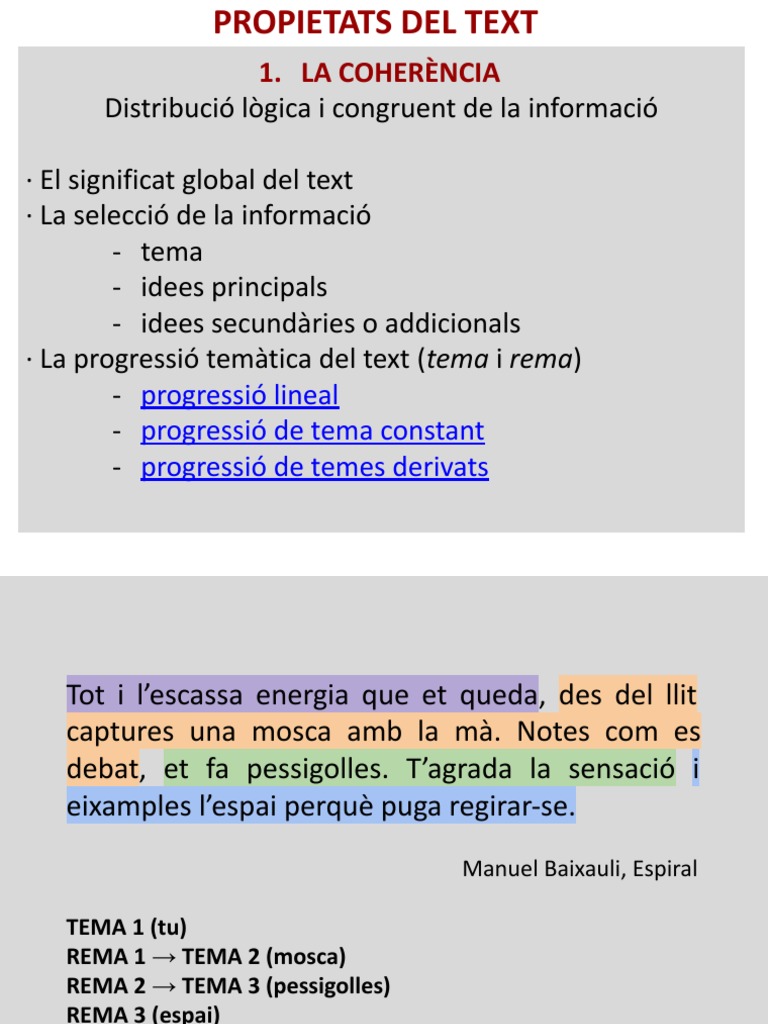 Propietats Del Text I Tipologies Textuals | PDF