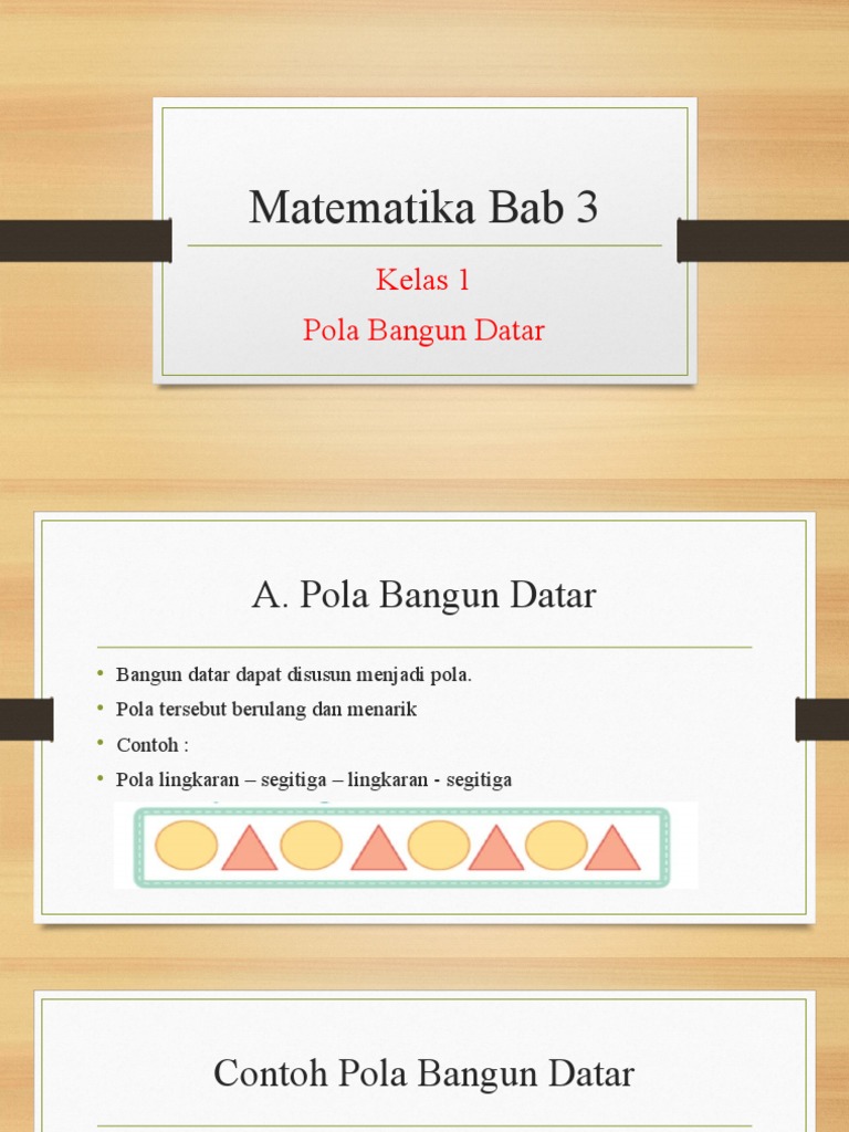 Pola Pengubinan Bangun Datar Kelas 1 | PDF | Seni & Disiplin Bahasa
