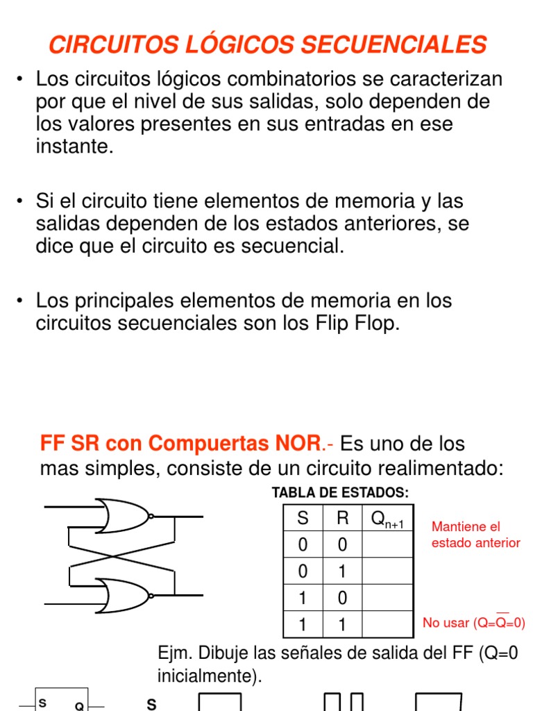 Circuitos Lógicos Secuenciales | PDF