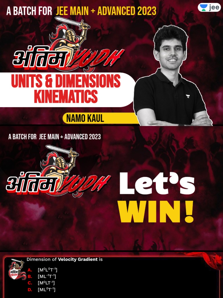 (Antim Yudh) - Namo Sir - 22feb | PDF | Velocity | Mass