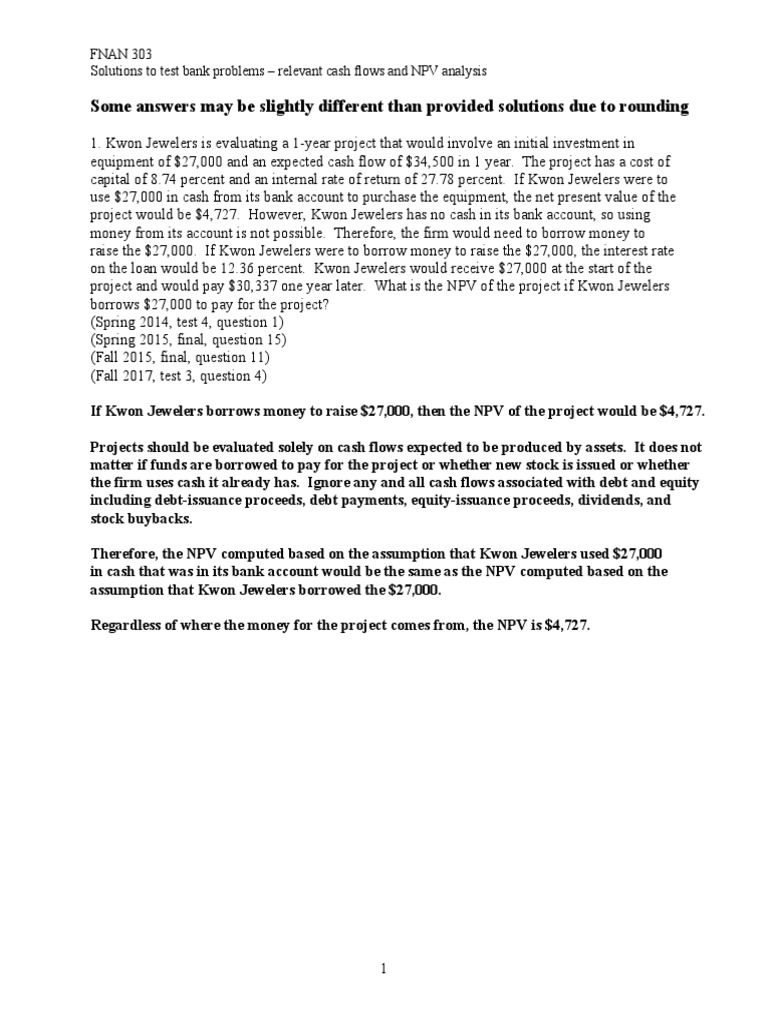 relevant-cash-flows-and-npv-analysis-test-bank-problems-solutions-pdf