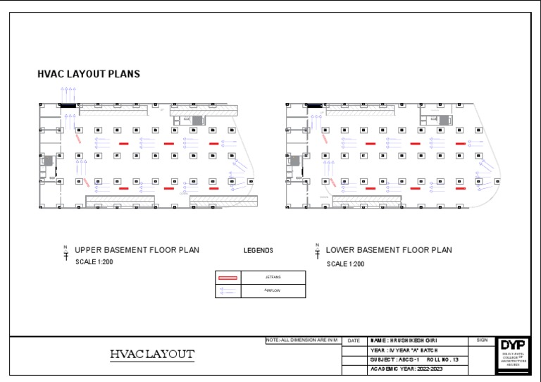 HVAC Layout Plans for Basement Floors | PDF | Civil Engineering | Design