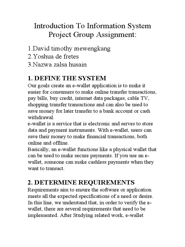 Introduction To Information System Project Group Assignment.docx | PDF ...
