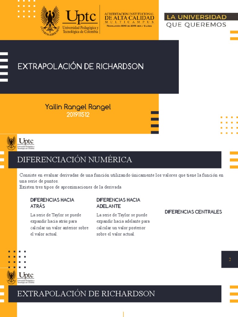 Extrapolación de Richardson | PDF | Derivado | Ciencia computacional