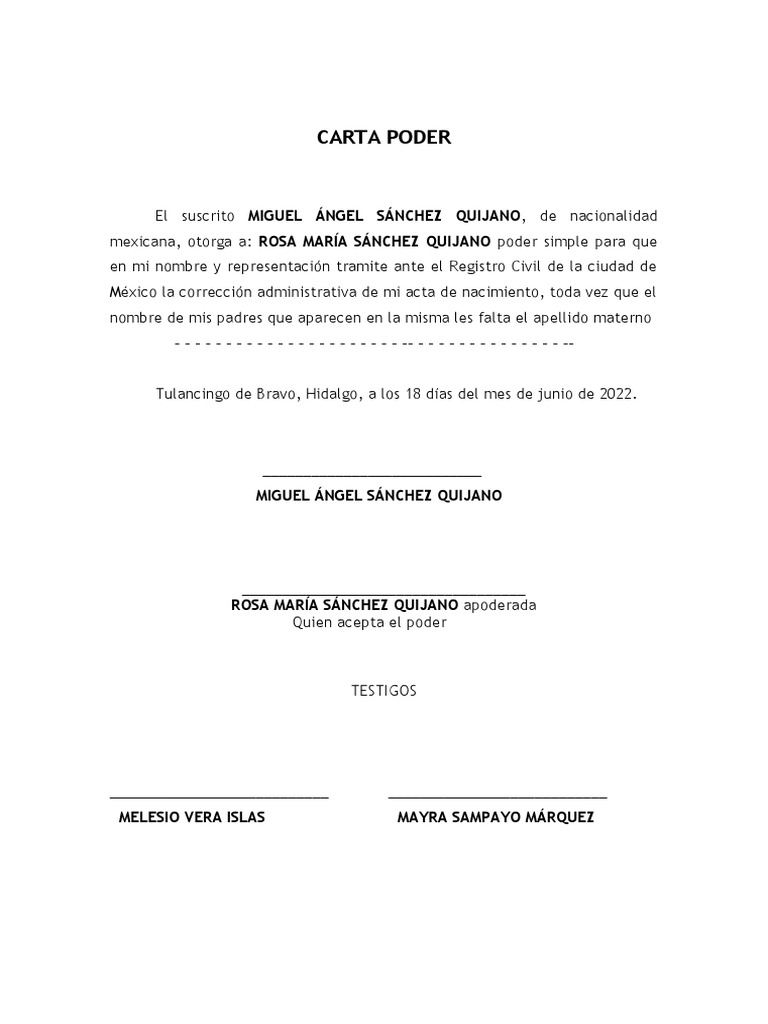 Carta Poder | PDF