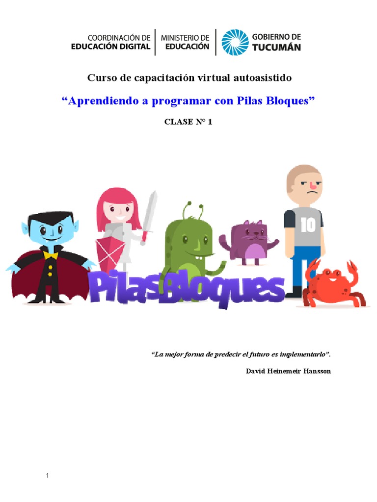 CLASE 1 - Pilas Bloques | PDF | Pensamiento | Lenguaje de programación