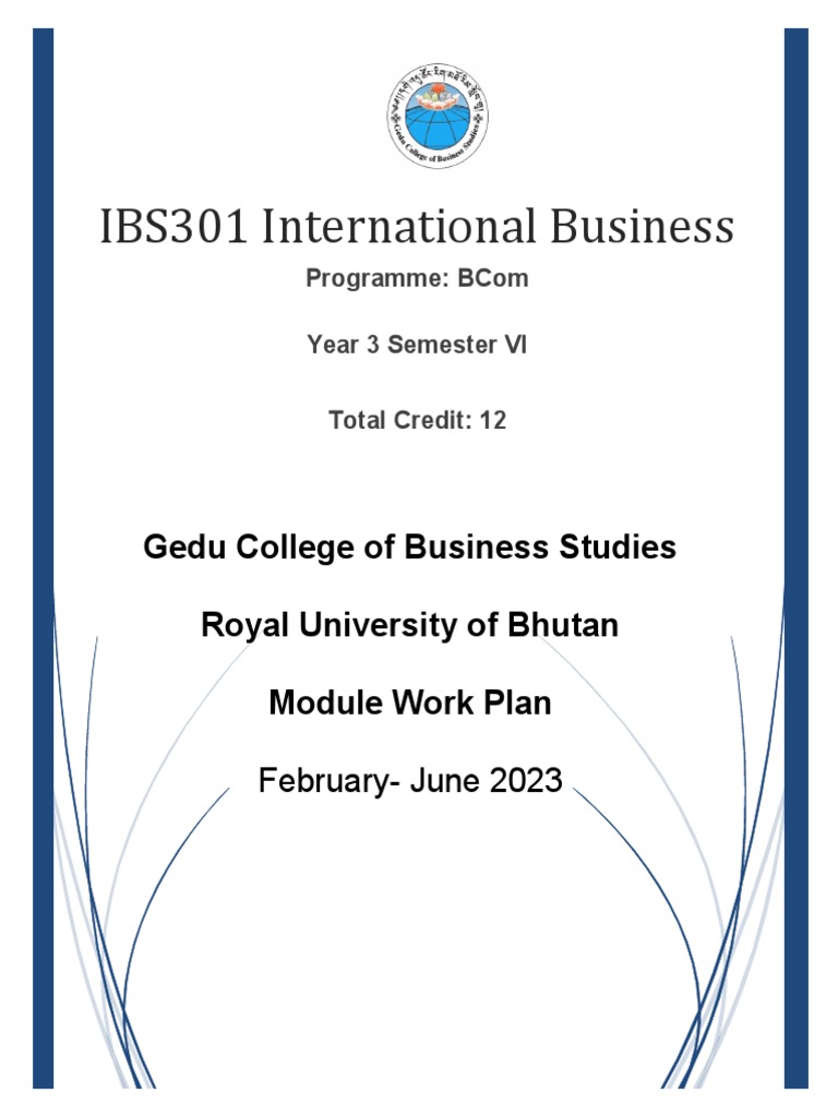 IBS301 International Business Module Plan | PDF | Multiple Choice ...