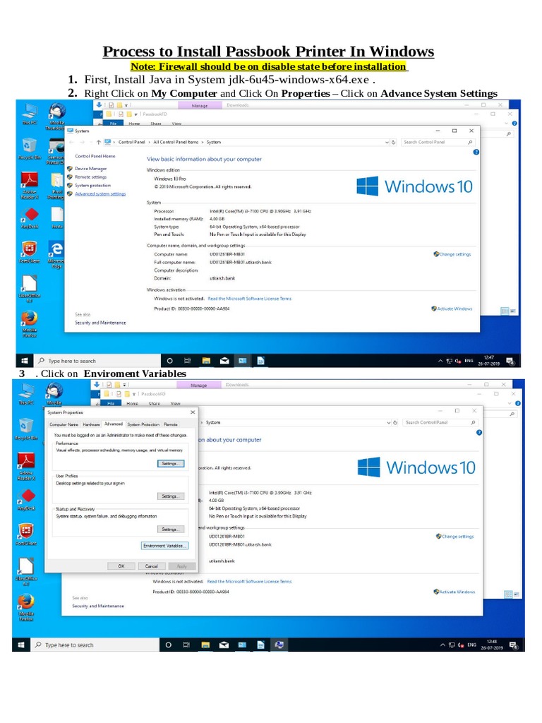 Installation Steps For Passbook Printer in Windows | PDF | Business | Technology & Engineering