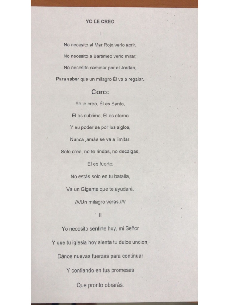 Yo Le Creo PDF | PDF