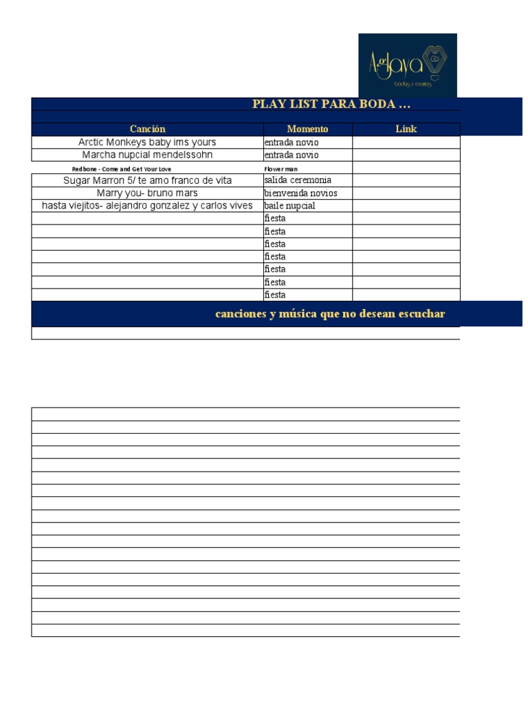 Formato de Play List-17 | PDF