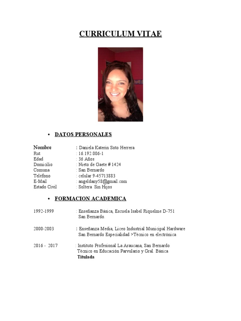 CURRICULUM - VITAE 2020 Daniela Soto | PDF | Planificación de recursos empresariales | Business