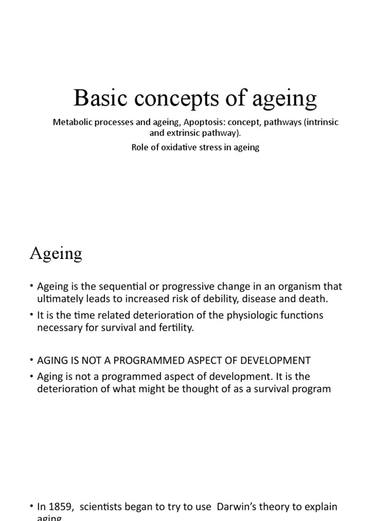 04 Basic Concepts of Ageing | PDF | Ageing | Oxidative Stress