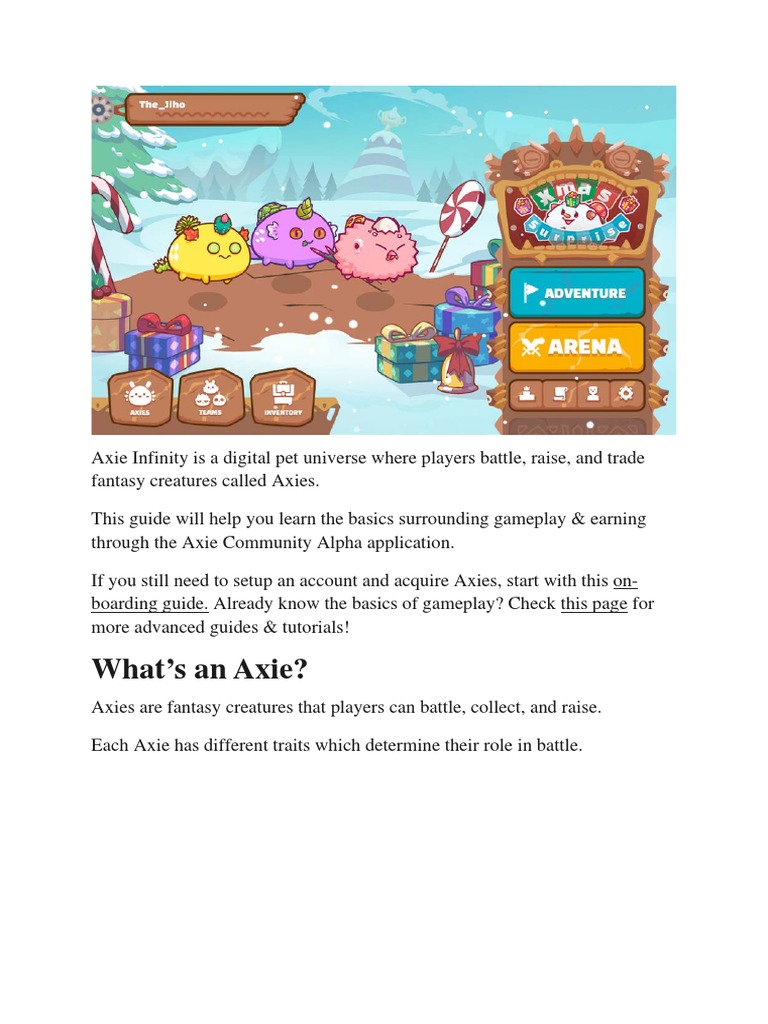 Axie Infinity guide to gameplay, earning, breeding and more | PDF | Gaming