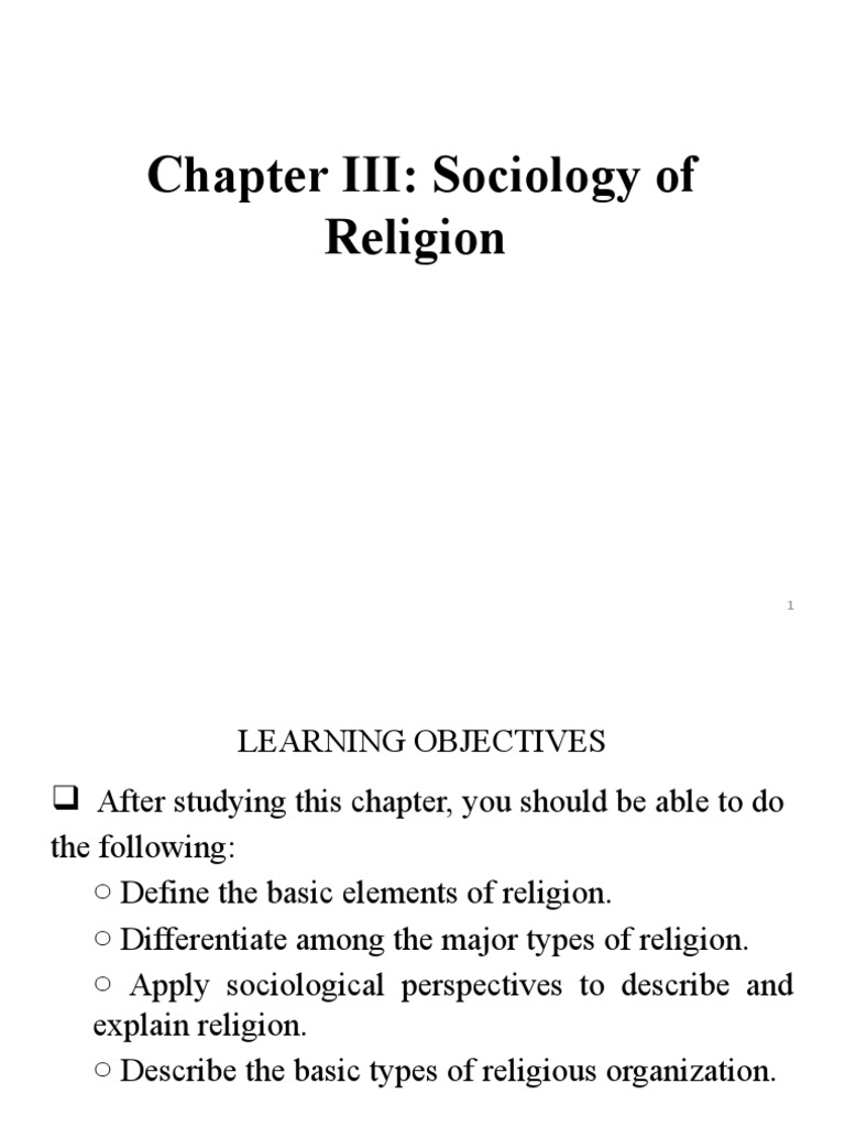 Chapter III: Sociology of Religion | PDF | Deities | Rituals
