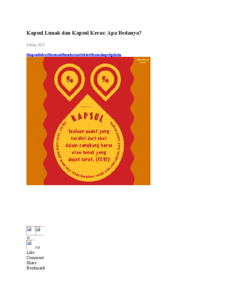 Kapsul Lunak Dan Kapsul Keras | PDF