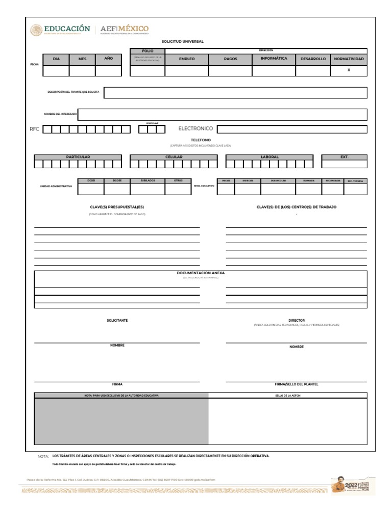 Formato Universal en Blanco Económicos PDF | PDF