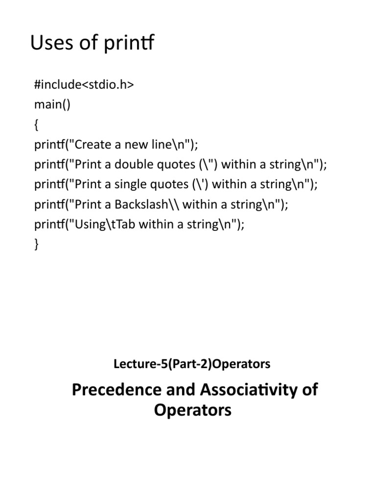 Lecture 4operators Second Part Pdf