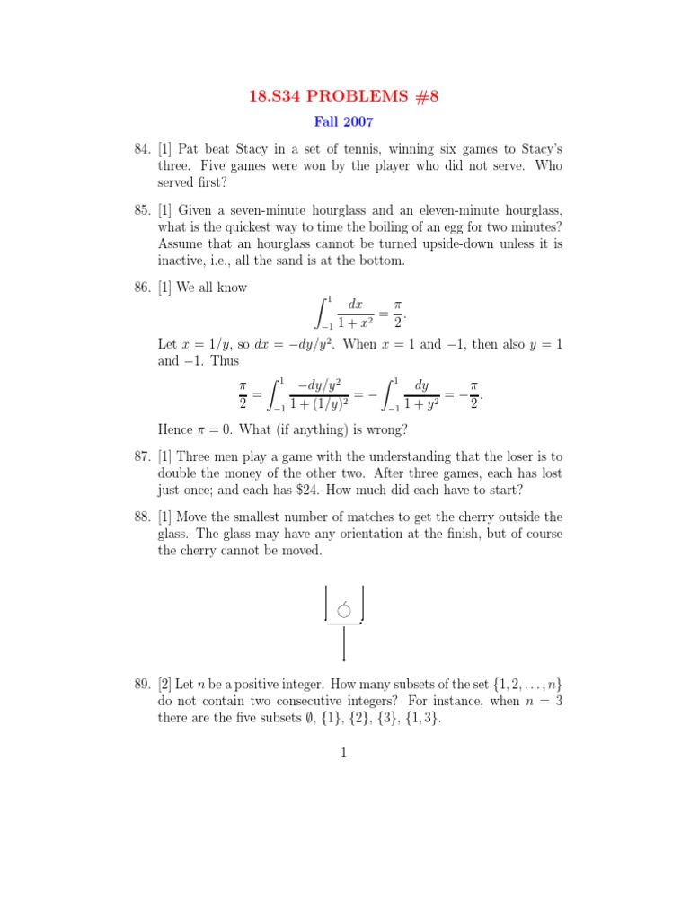 Putnam Practice I | PDF | Mathematical Objects | Mathematical Concepts
