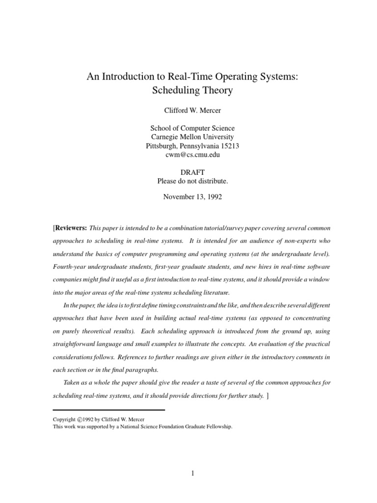 RTOS Scheduling Theories - 1992 | PDF | Scheduling (Computing) | Real ... RTOS Scheduling Theories - 1992 | PDF | Scheduling (Computing) | Real ...