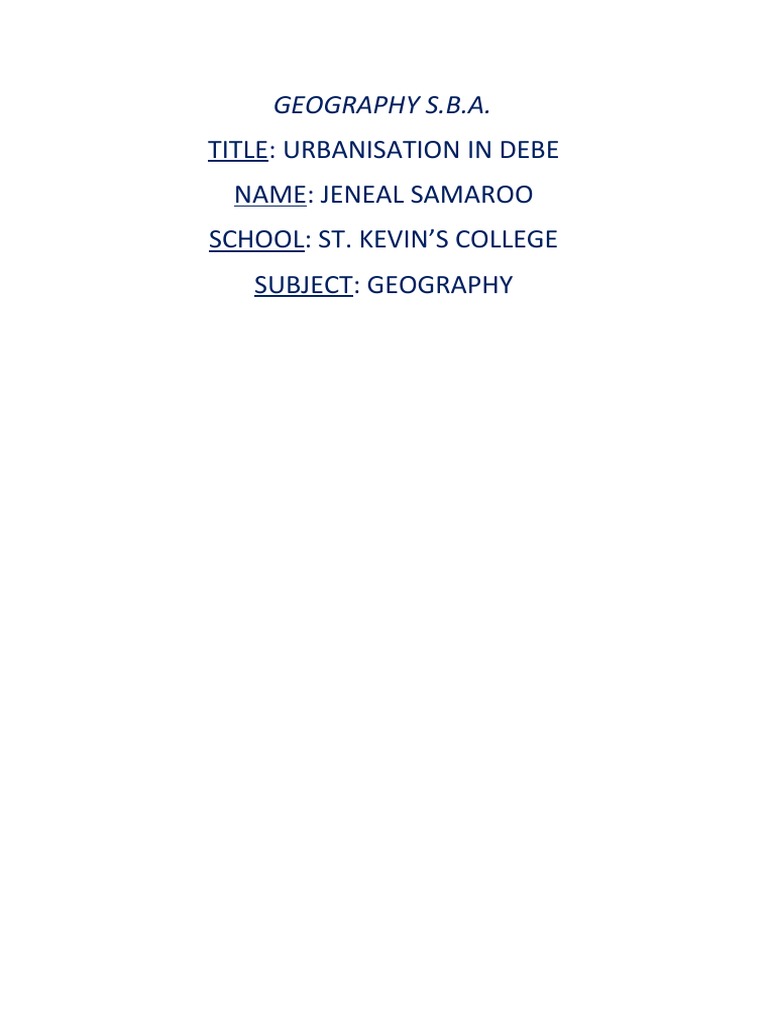 Geo Sba | PDF | Urbanization | Highway