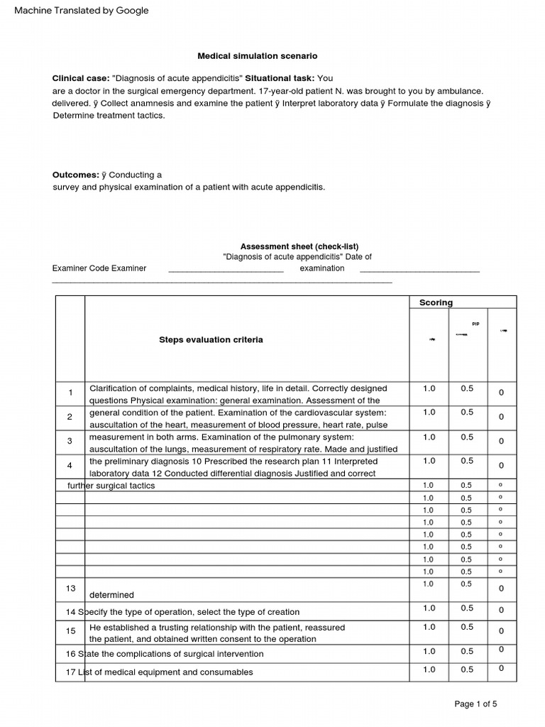 Naxoshi Yakam Acute Appendisities | PDF | Physical Examination | Health ...