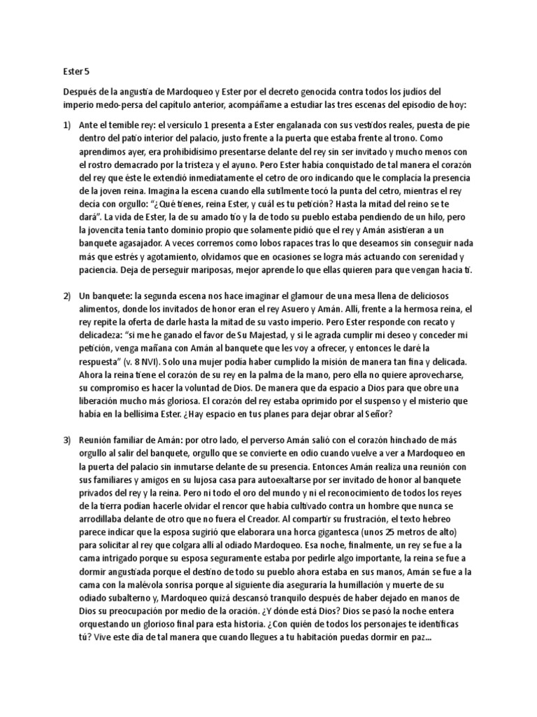 Ester 5 | PDF | Esther