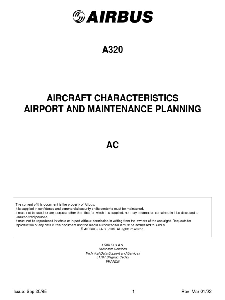 A320 Characteristic Airport and Maintenance Planning PDF | PDF | Runway ...
