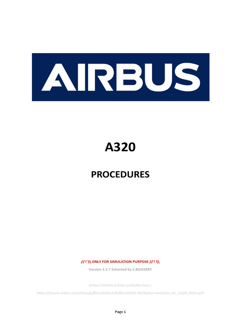 Procedures A320.1.5.7 | PDF | Transponder (Aeronautics) | Cockpit