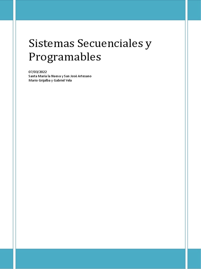 Sistemas Secuenciales Programables | PDF | Puerta lógica | Informática teórica