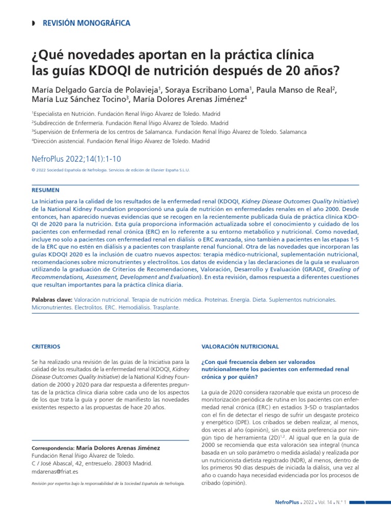 Novedades KDOQI | PDF | Vitamina B12 | Obesidad