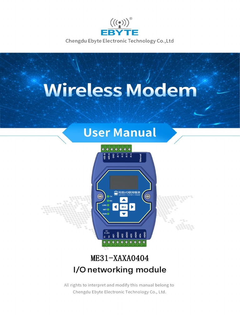 ME31-XAXA0404 UserManual EN V1.2 | PDF | Ip Address | Parameter (Computer Programming)