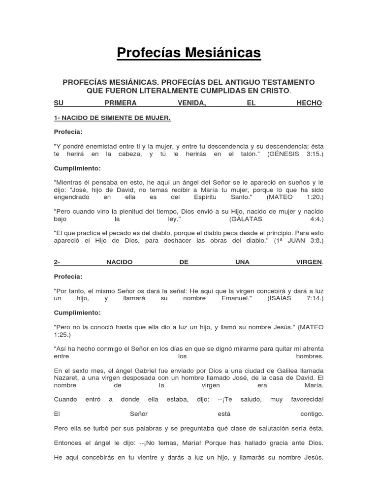 Profecías Mesiánicas | PDF